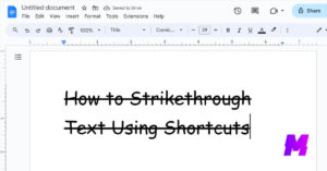 How to Strikethrough Text Using Shortcuts on Windows and Mac – Motricialy
